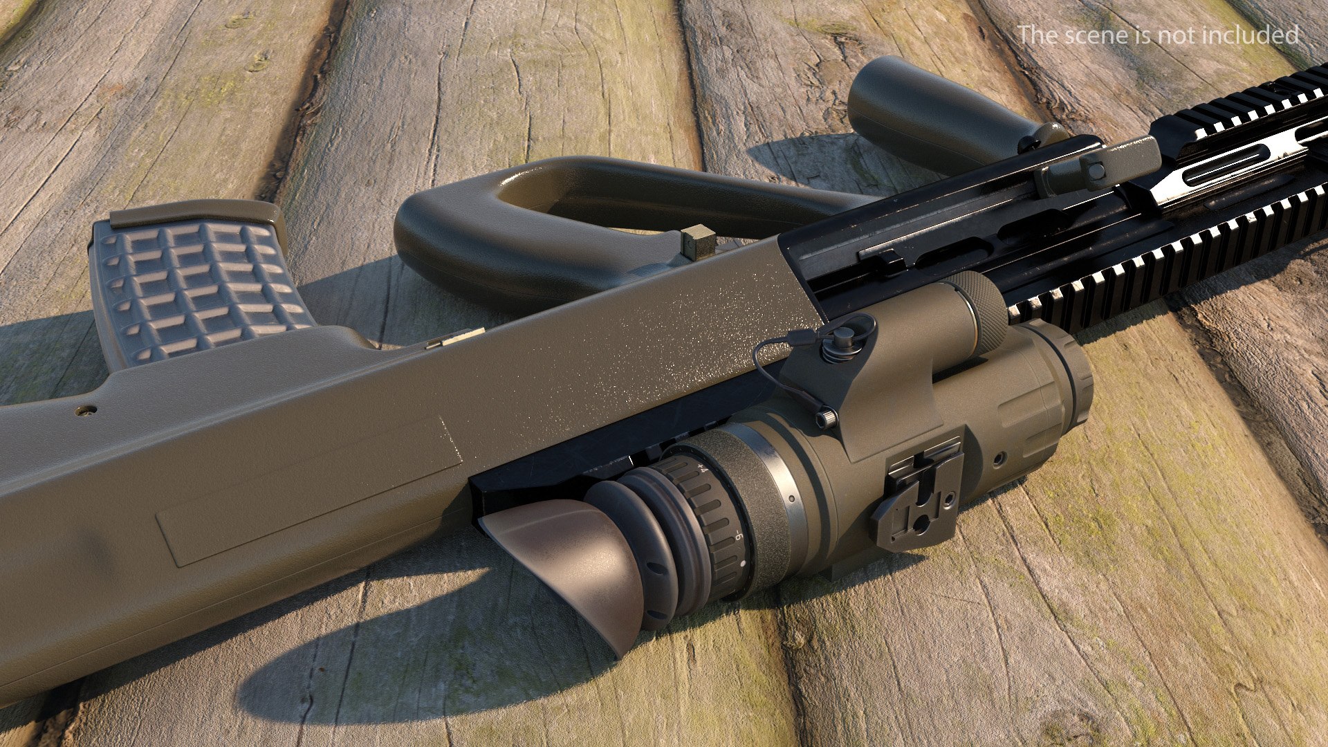 3D bullpup steyr aug thermal model - TurboSquid 1586211