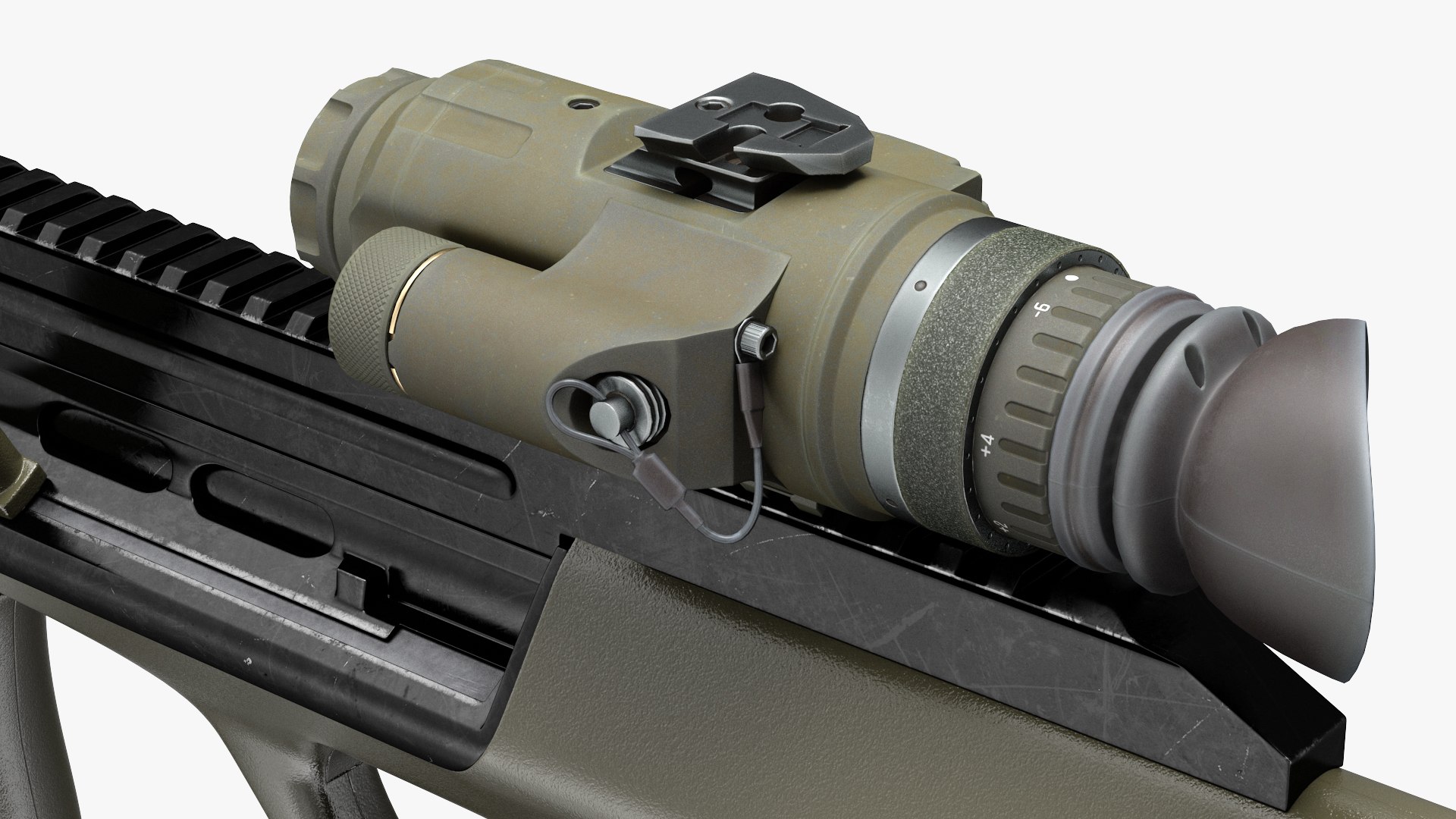 3D bullpup steyr aug thermal model - TurboSquid 1586211