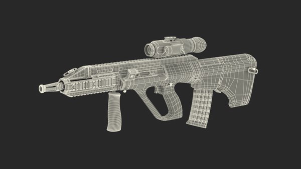 3D bullpup steyr aug thermal model - TurboSquid 1586211