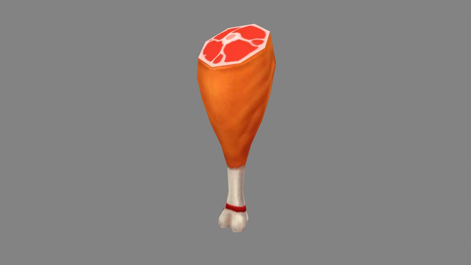 Cartoon Ham - Turkey Leg 3D Model - TurboSquid 1741892