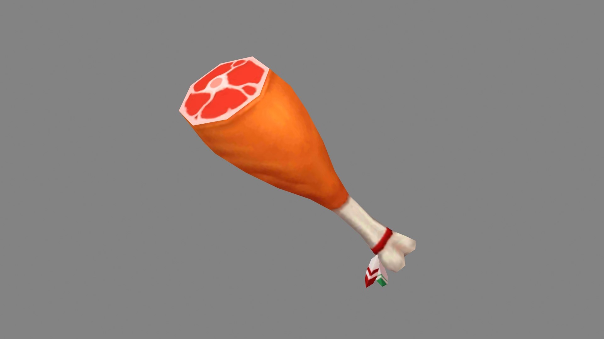 Cartoon Ham - Turkey Leg 3D Model - TurboSquid 1741892