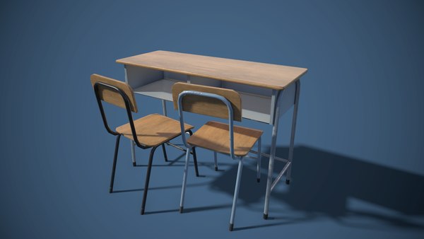 3D model classroom desk chair - TurboSquid 1542737