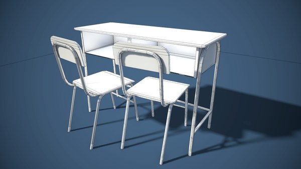 3D model classroom desk chair - TurboSquid 1542737