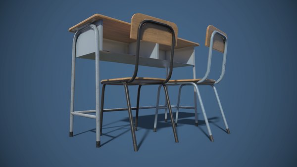 3D model classroom desk chair - TurboSquid 1542737
