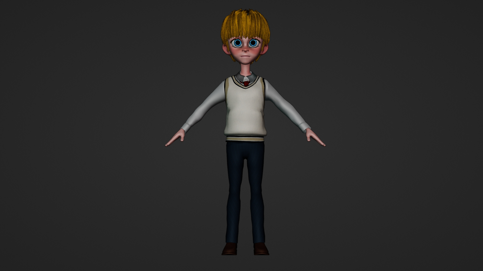 Stylized Male Student 3D Model - TurboSquid 2300345