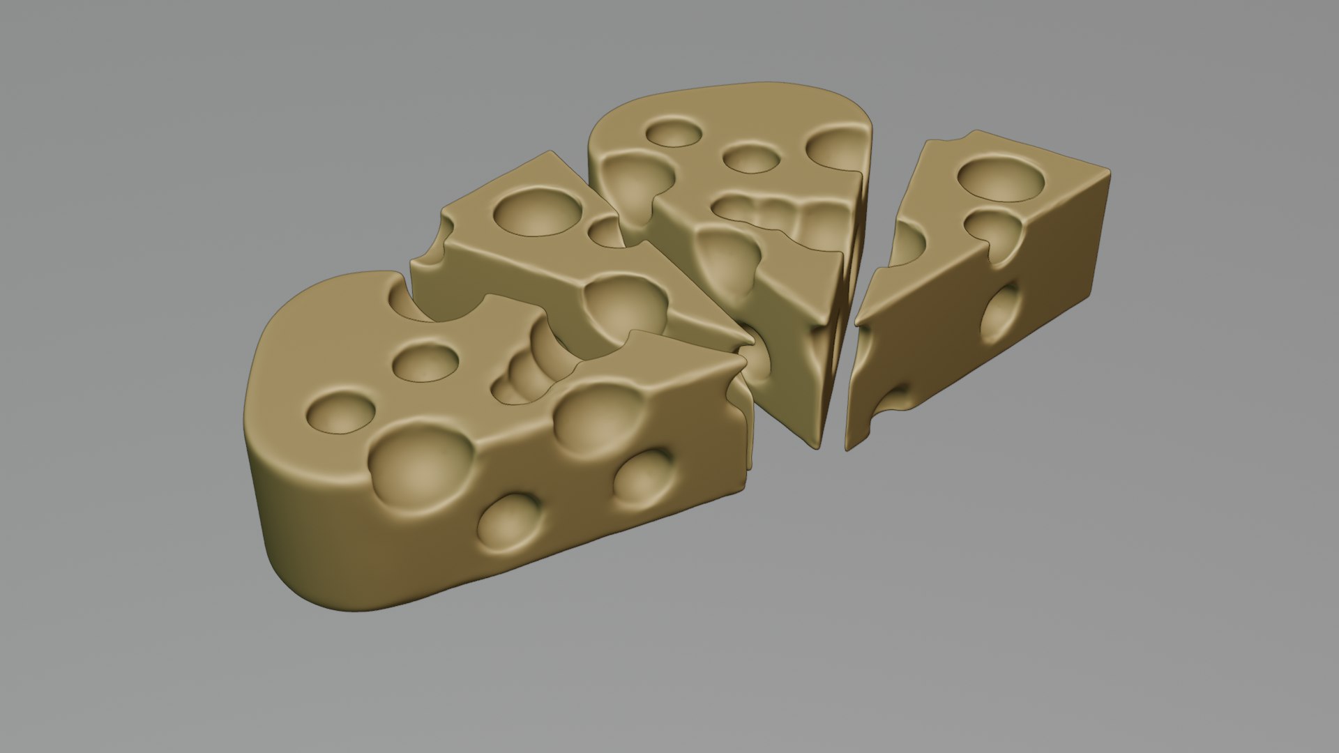 3D Model Cheese Piece - TurboSquid 2299901