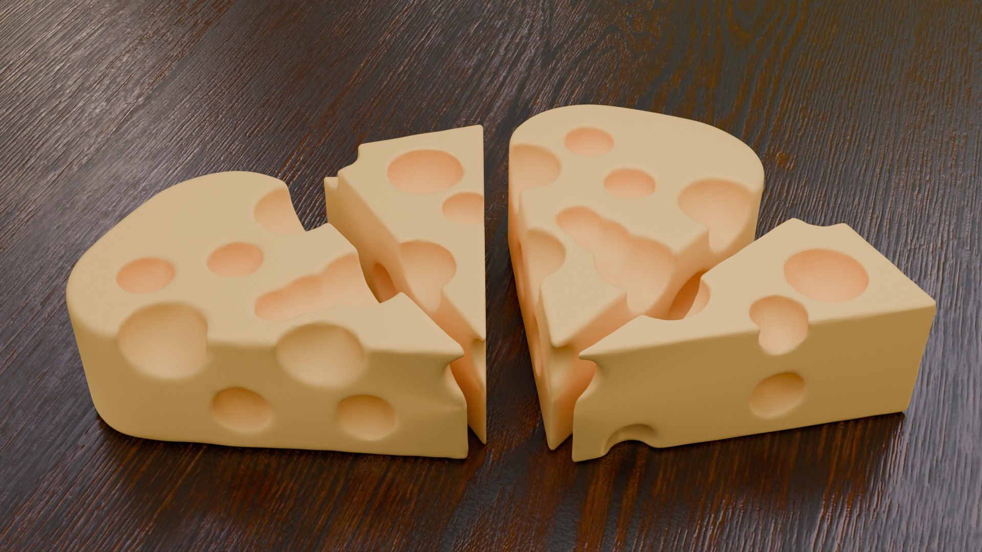 3D Model Cheese Piece - TurboSquid 2299901