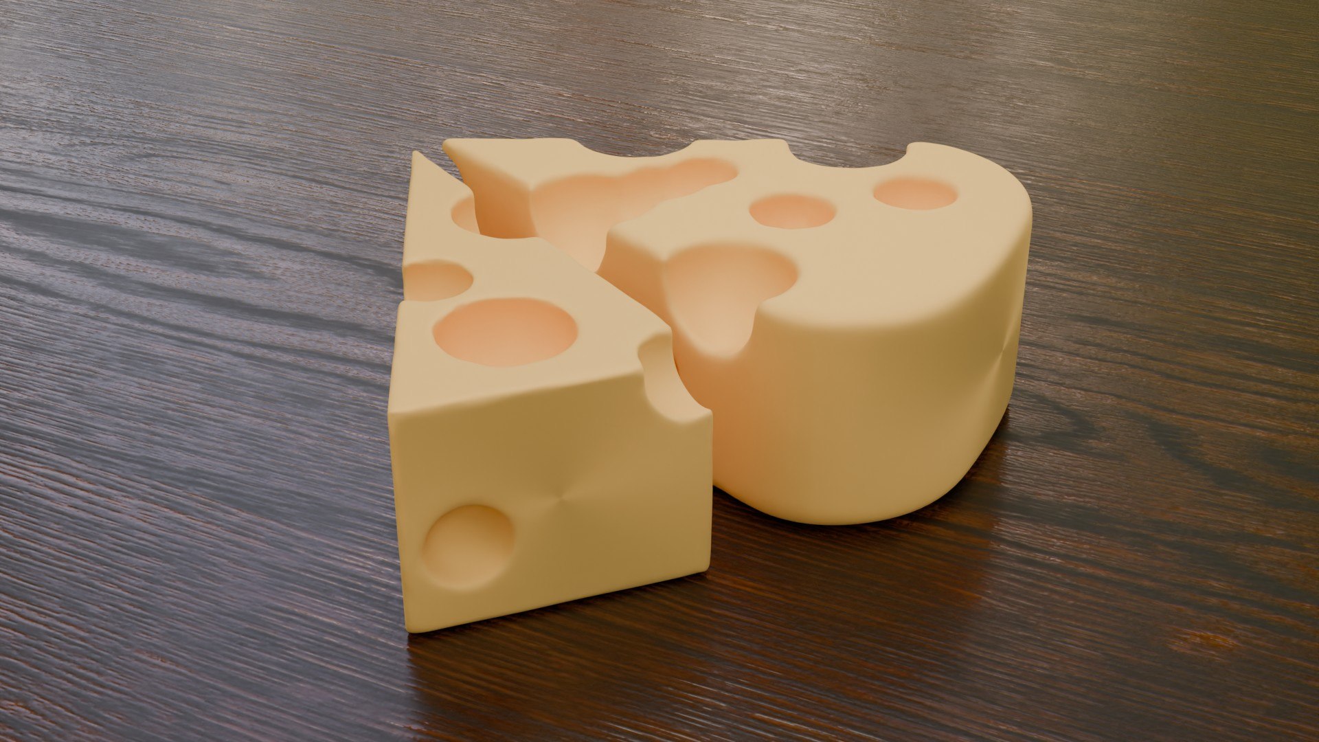 3D Model Cheese Piece - TurboSquid 2299901