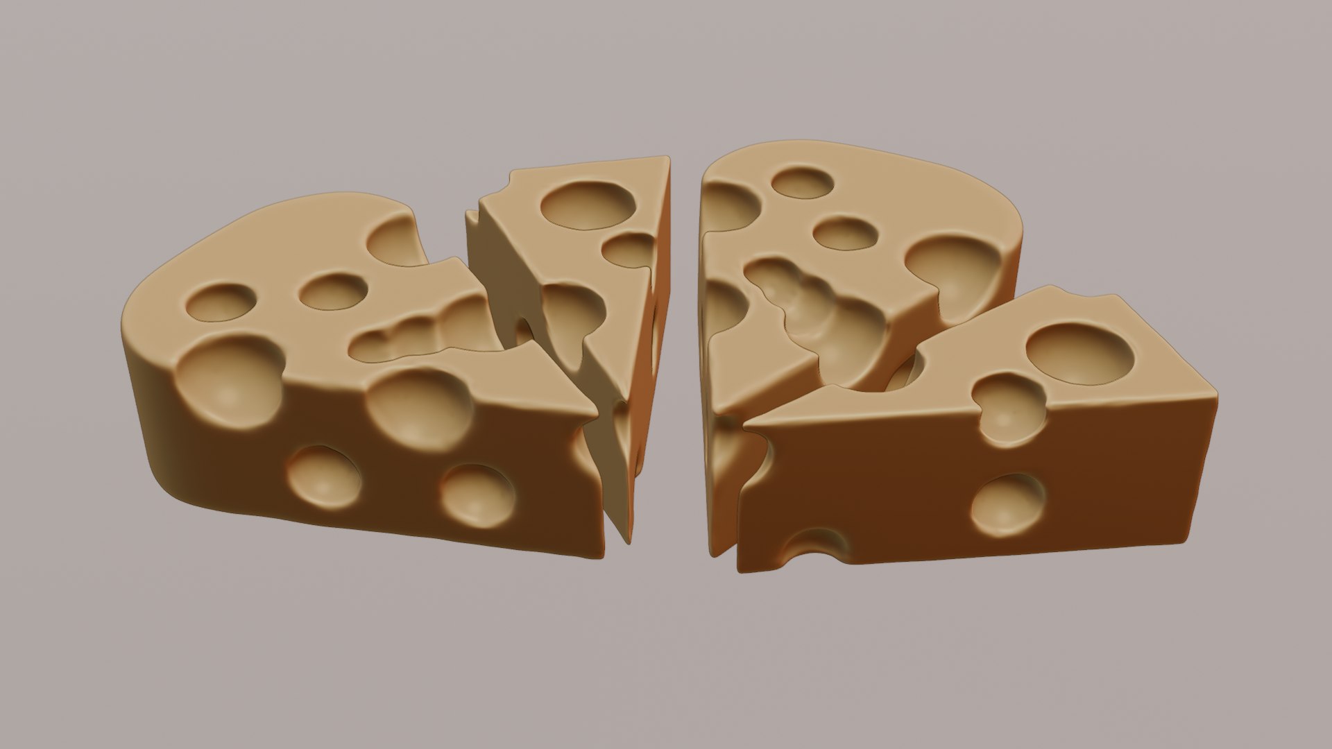3D Model Cheese Piece - TurboSquid 2299901