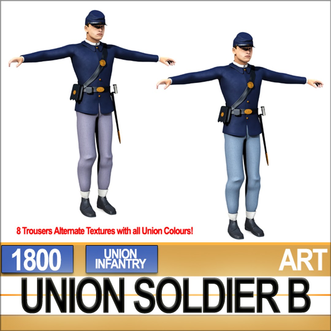 3d Civil War Union Soldier
