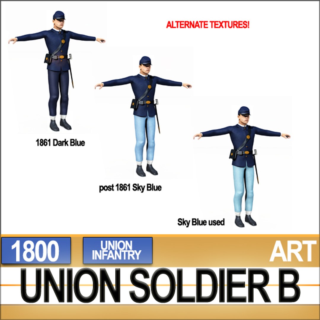 3d Civil War Union Soldier