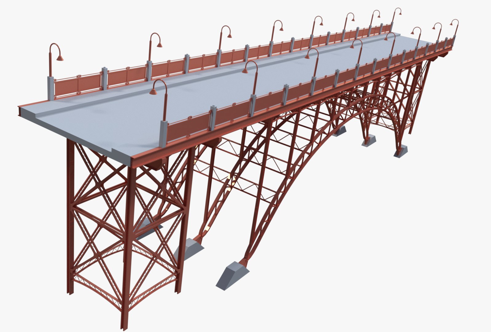 3D Steel Bridge Model - TurboSquid 1277112