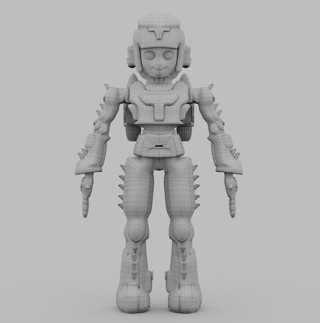 Cartoon Sci-fi Space Robot 3D Model - TurboSquid 1438010