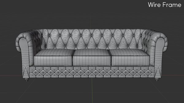 3D chesterfield model - TurboSquid 1525204