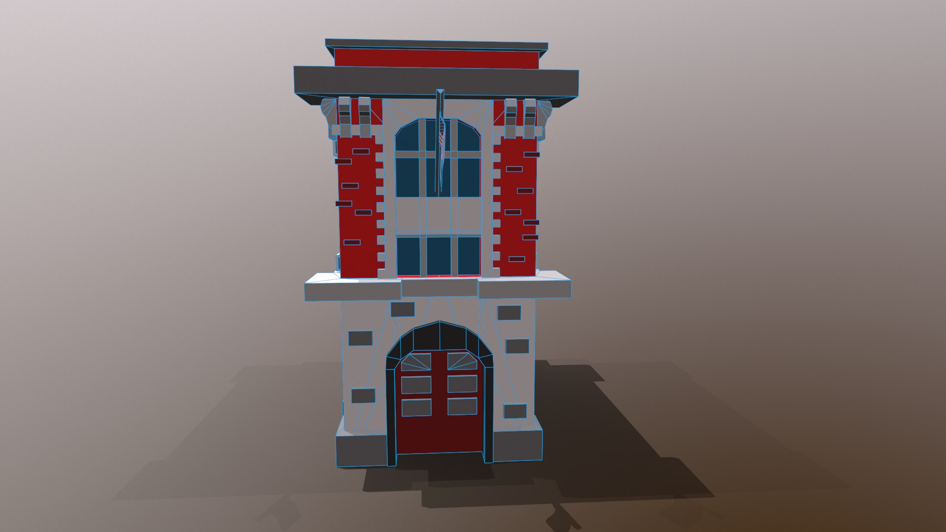 3D Fire Station Low Poly - TurboSquid 1825639