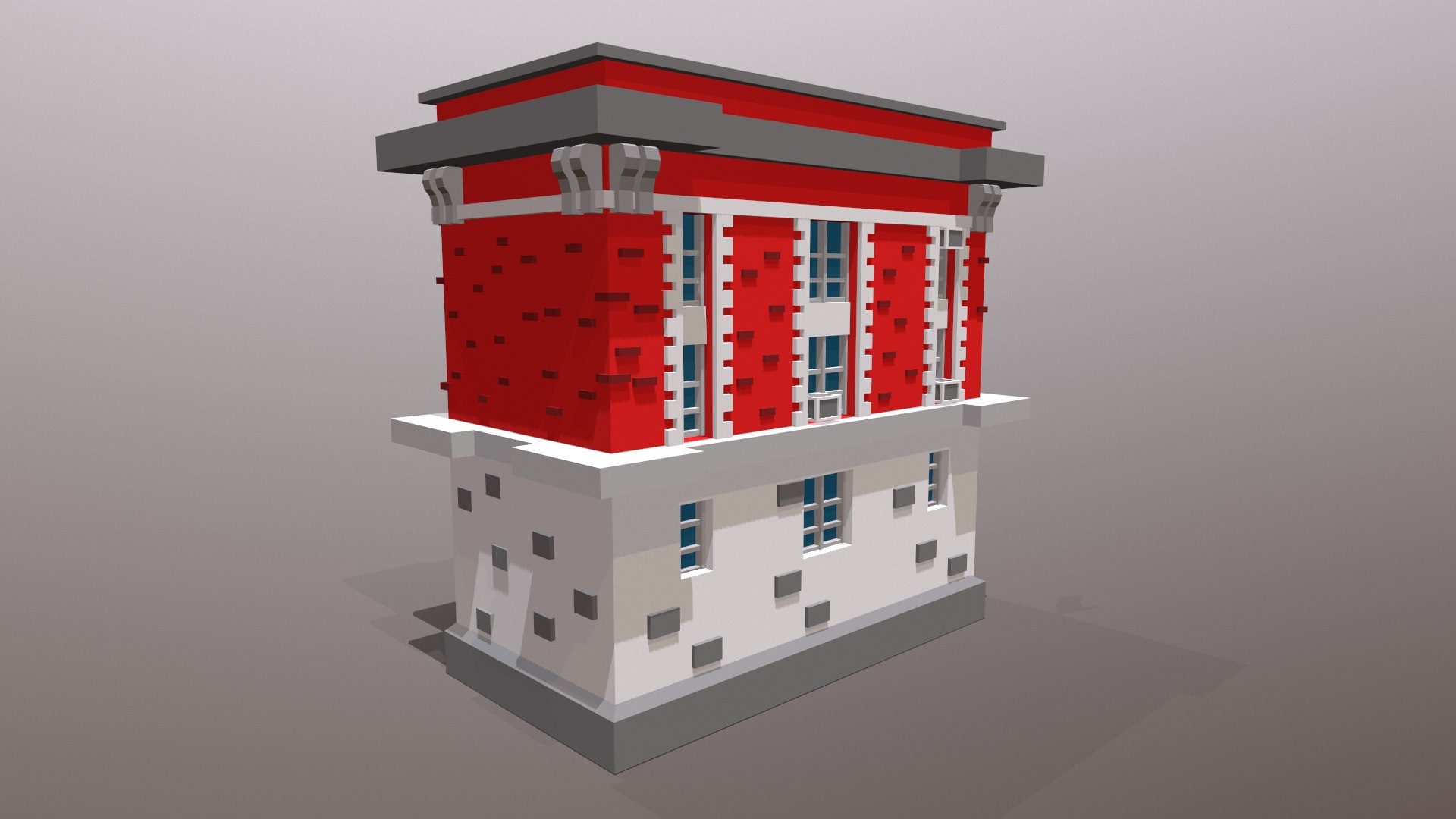 3D Fire Station Low Poly - TurboSquid 1825639
