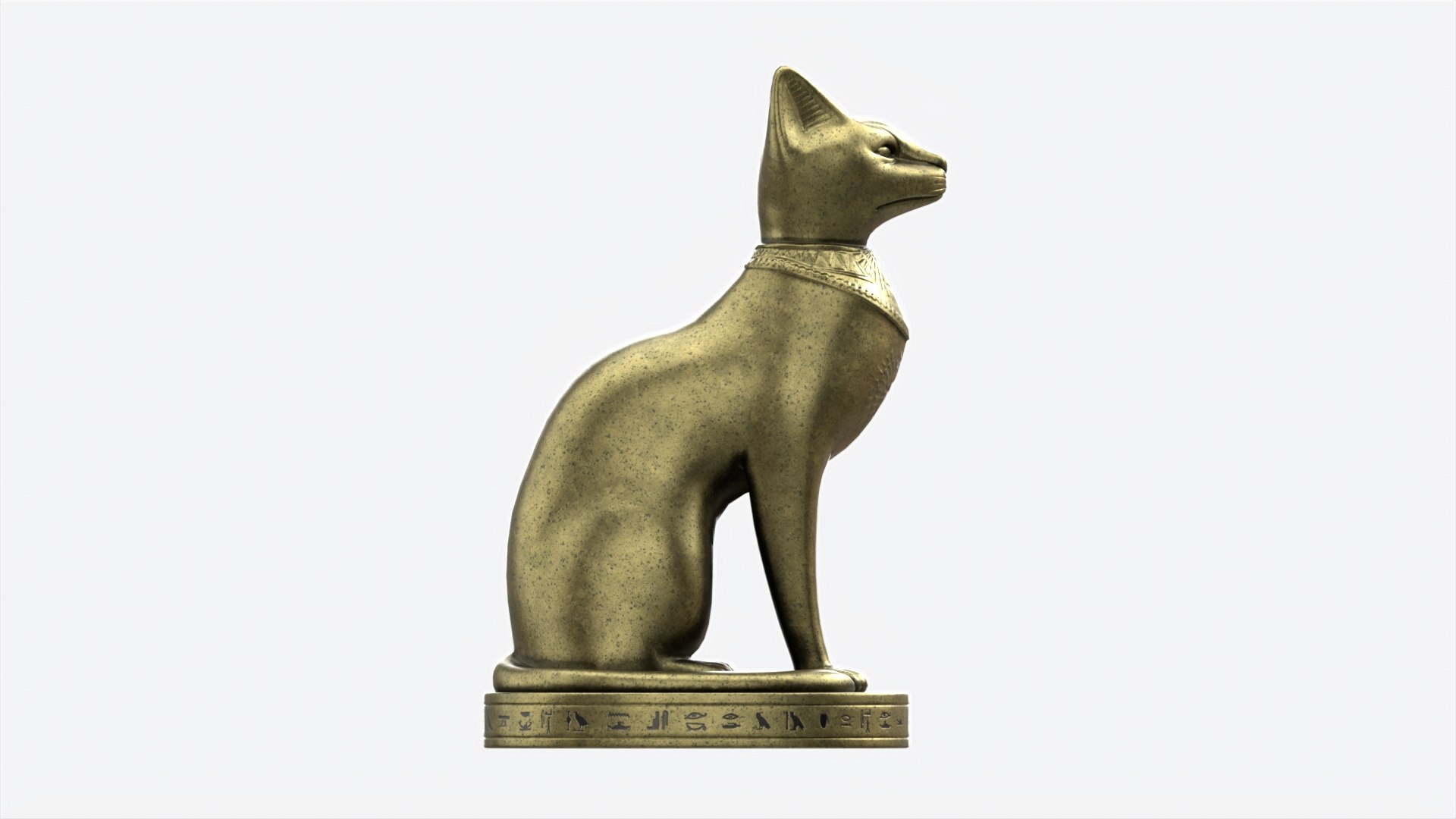 Egyptian Cat Statuette Patinated 3D - TurboSquid 2108715