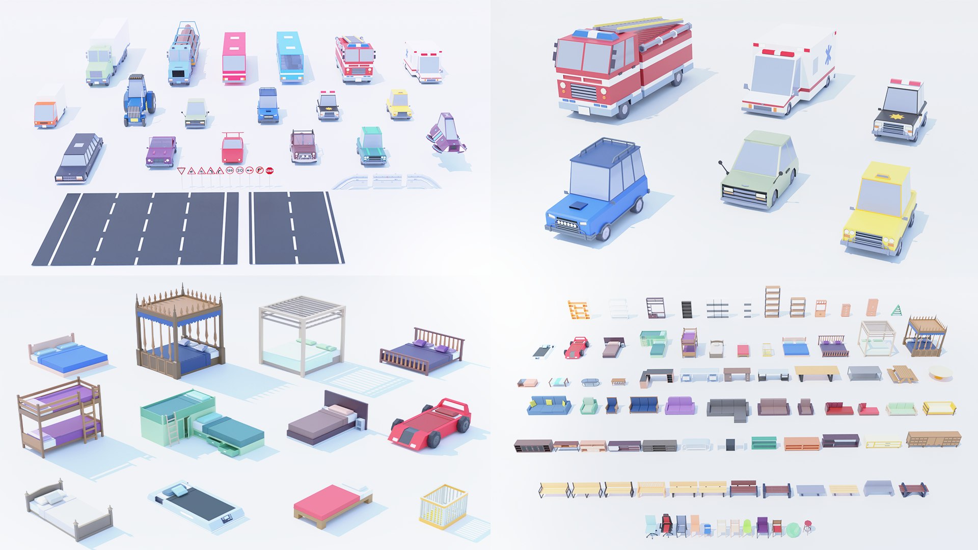 Collection 367 Low-Poly Assets 3D Model 3D Model - TurboSquid 2083225