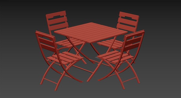 3D realistic chair table outdoor - TurboSquid 1387064