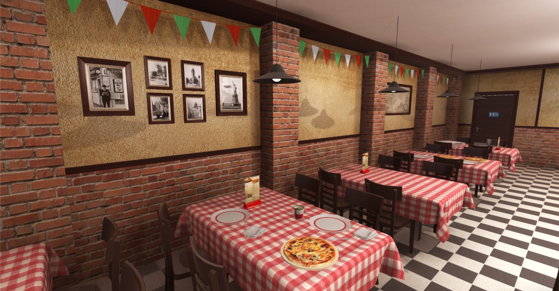 X Interior Pizzeria