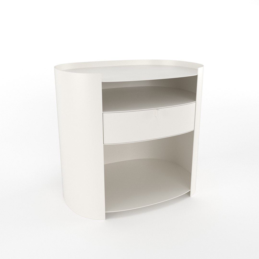 3D Model Nightstand Flou Lotus Metal Bedside Table - TurboSquid 2351511
