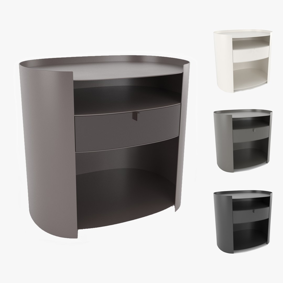 3D Model Nightstand Flou Lotus Metal Bedside Table - TurboSquid 2351511