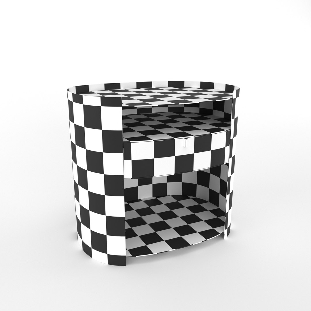 3D Model Nightstand Flou Lotus Metal Bedside Table - TurboSquid 2351511