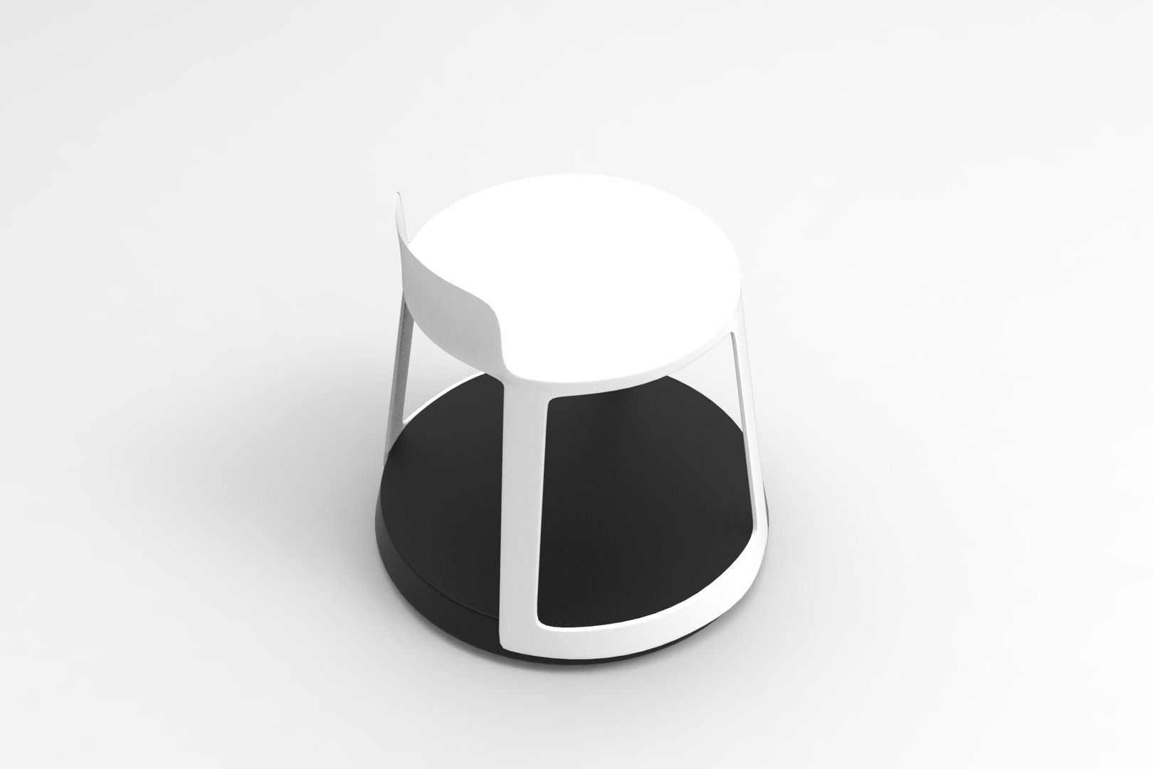 Stool With Castor 3D Model - TurboSquid 1826707