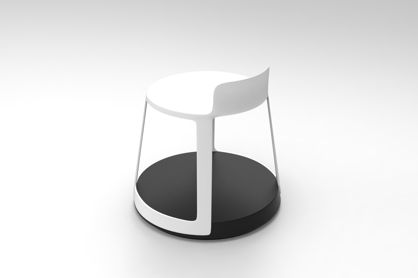 Stool With Castor 3D Model - TurboSquid 1826707