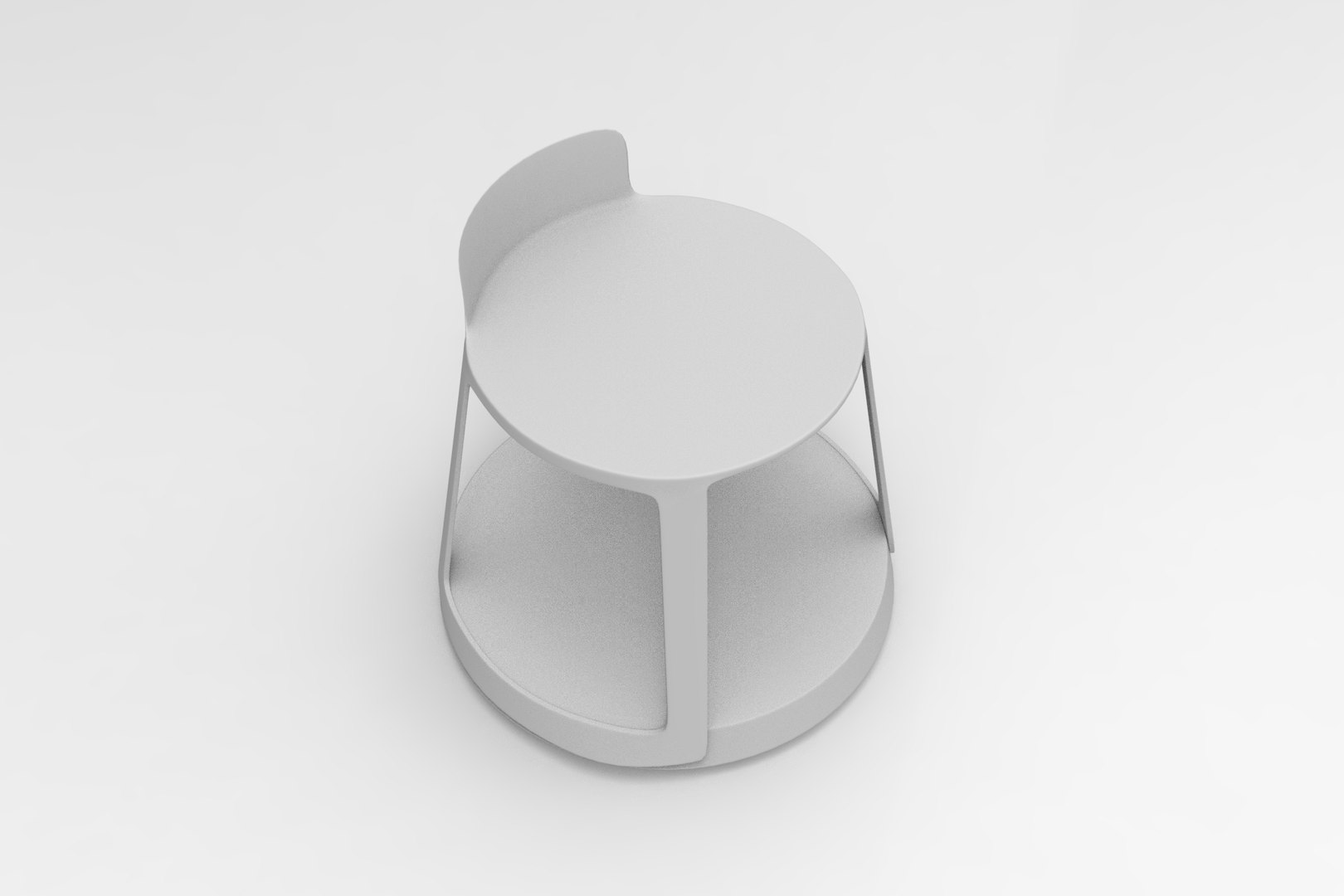 Stool With Castor 3D Model - TurboSquid 1826707