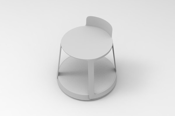 Stool with Castor 3D model - TurboSquid 1826707