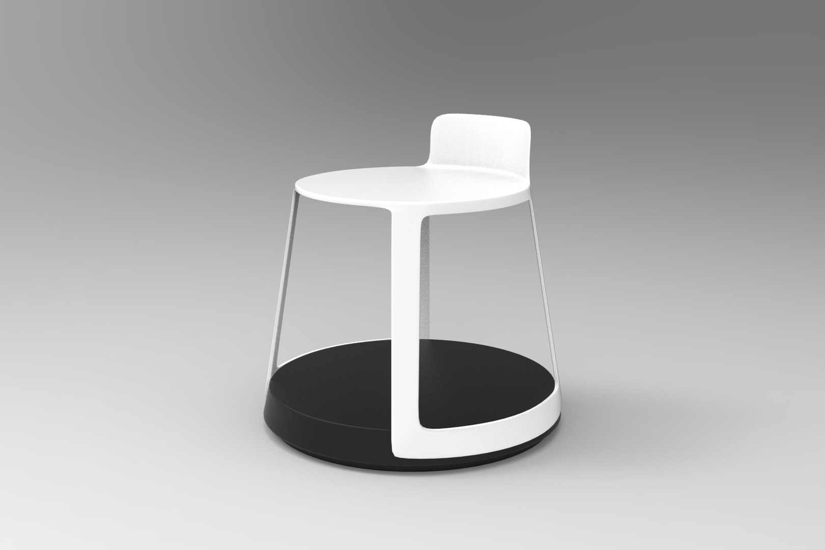 Stool With Castor 3D Model - TurboSquid 1826707