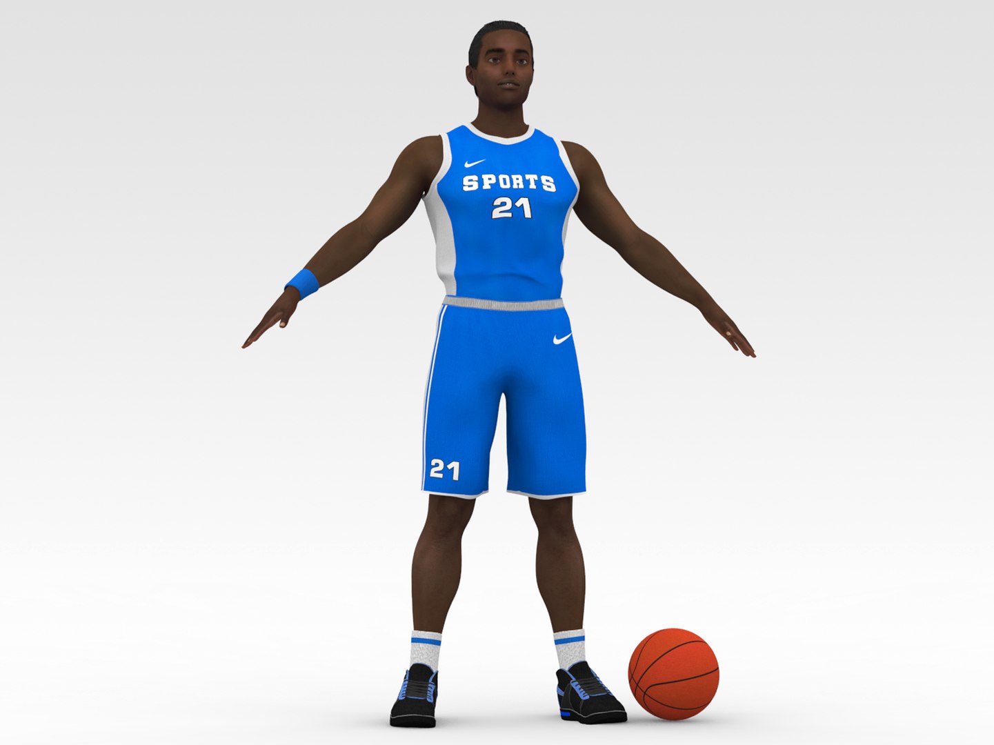 3D Basketball Player Blue Player 02 - TurboSquid 1772223