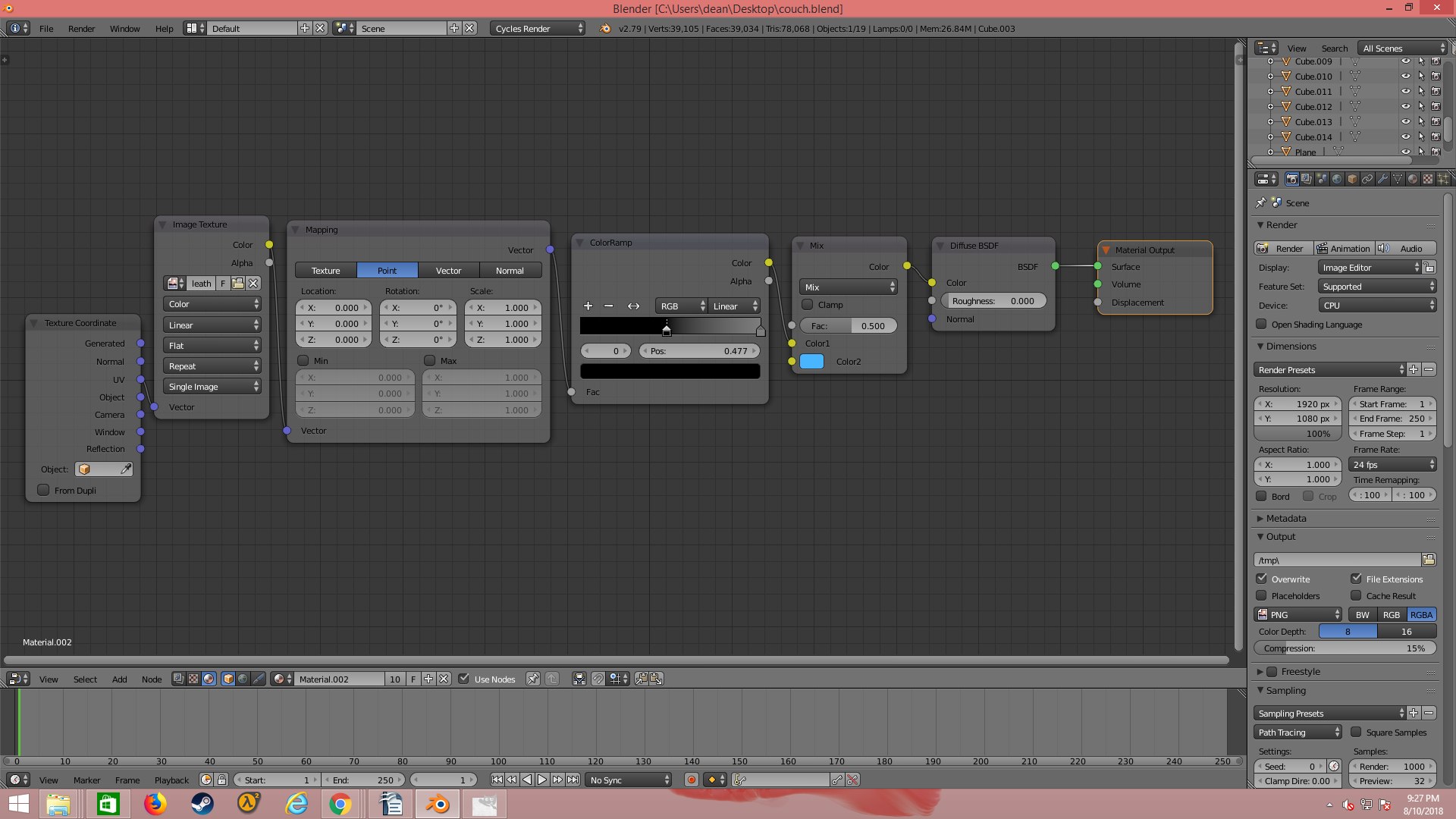 Leather Sofa Model - TurboSquid 1316117