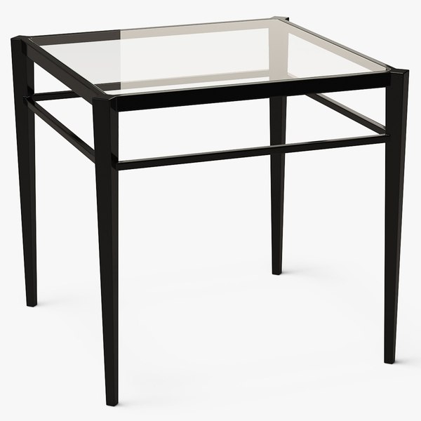 modelo 3d End Table Cuadrado Metal / Vidrio 021 - TurboSquid 1391837