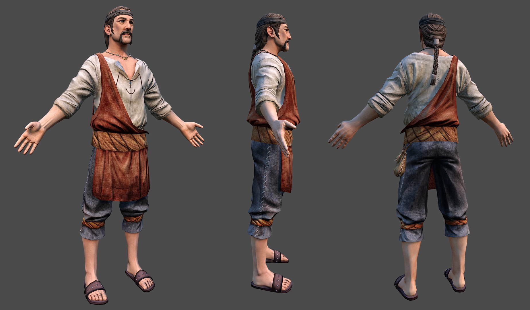 3d Pirate Bartender-2 Real-time Model