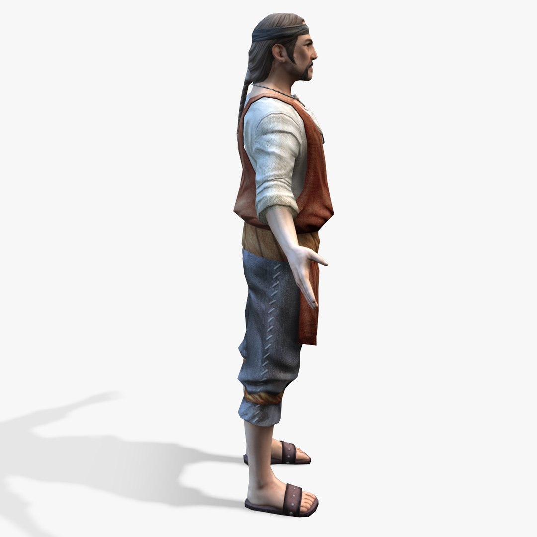 3d Pirate Bartender-2 Real-time Model