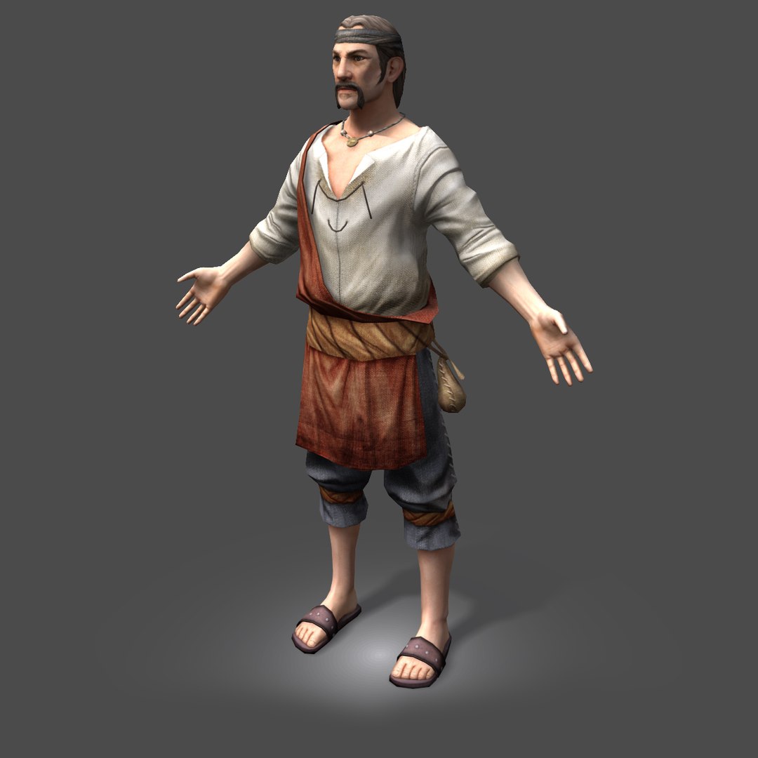 3d Pirate Bartender-2 Real-time Model