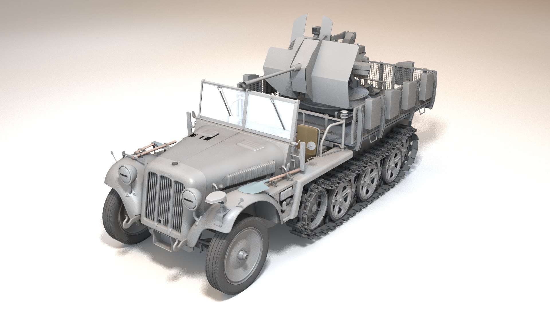 SdKfz 10 5 with Flak 38 3D model - TurboSquid 2108366
