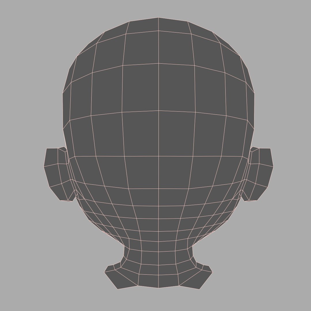 Cartoon Boy - Head 3d Model