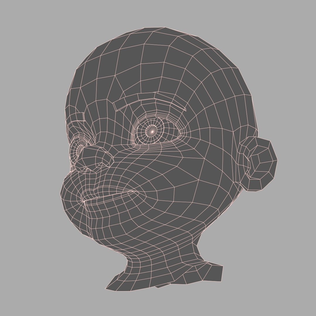 Cartoon Boy - Head 3d Model