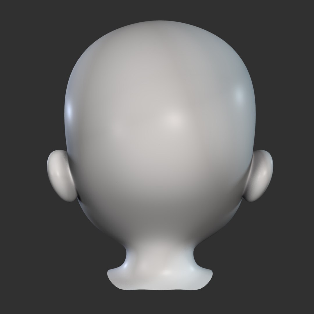 Cartoon Boy - Head 3d Model
