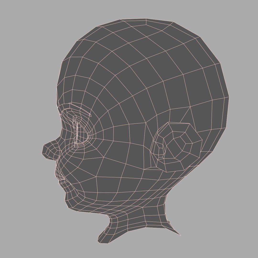 Cartoon Boy - Head 3d Model