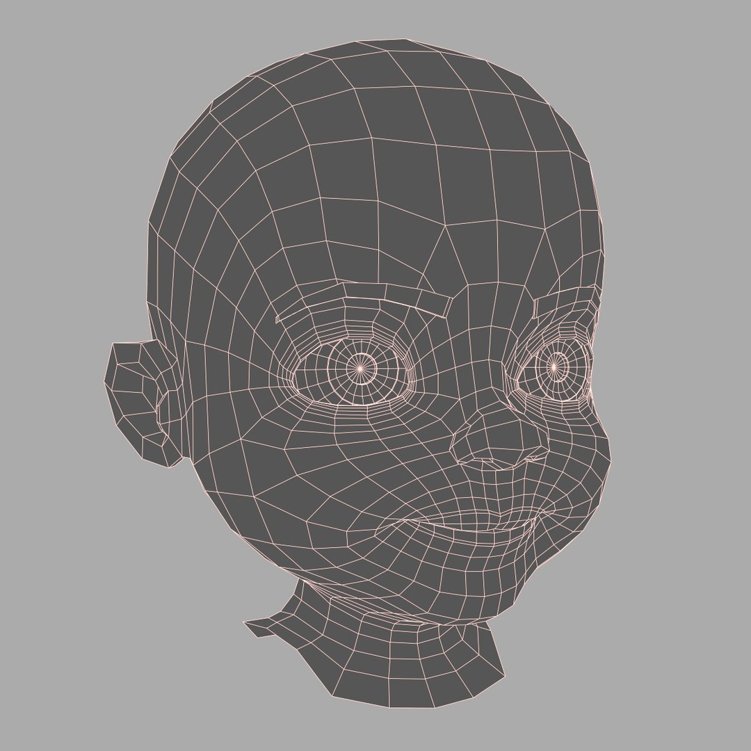 Cartoon Boy - Head 3d Model