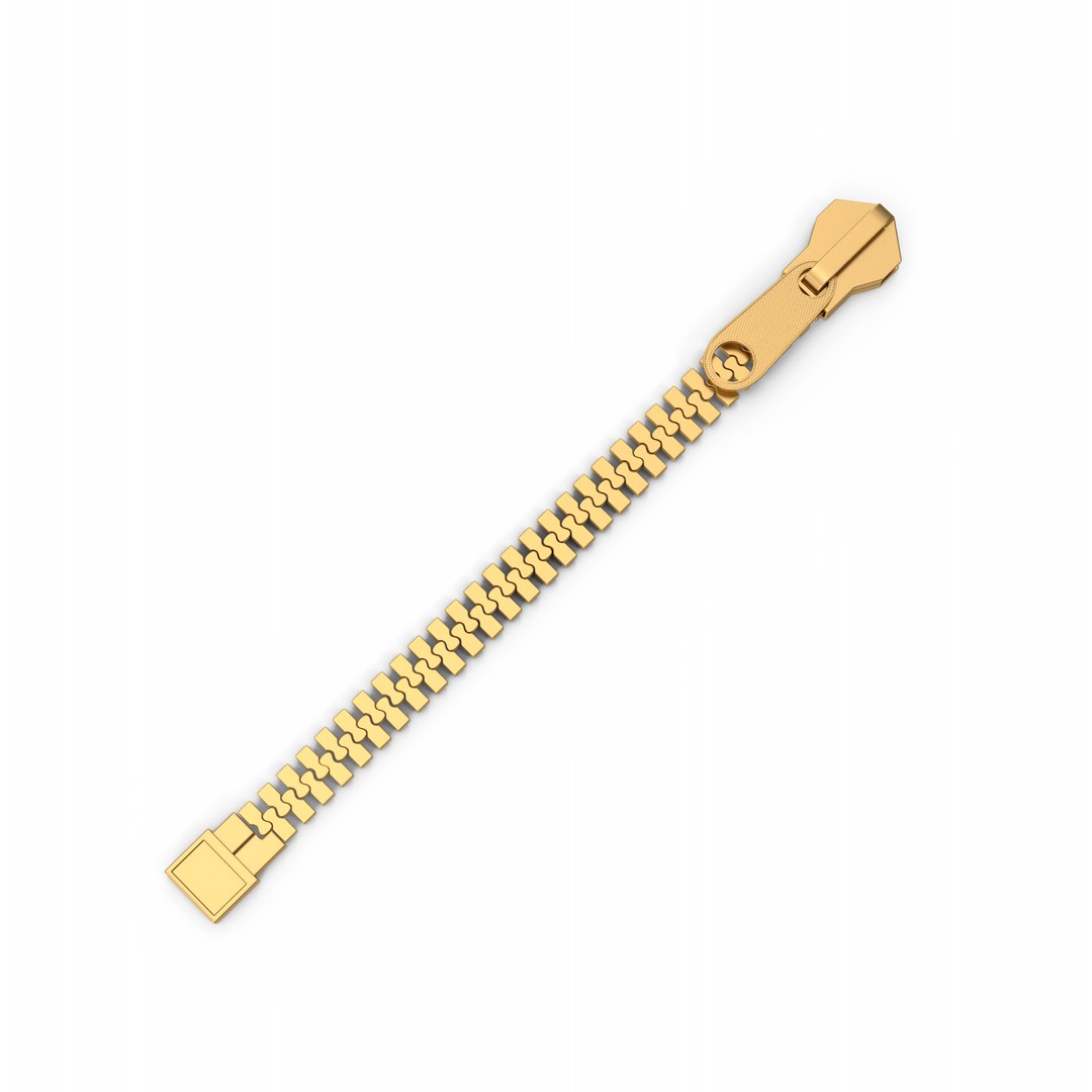 Gold Zipper And Slider 3D - TurboSquid 2219776