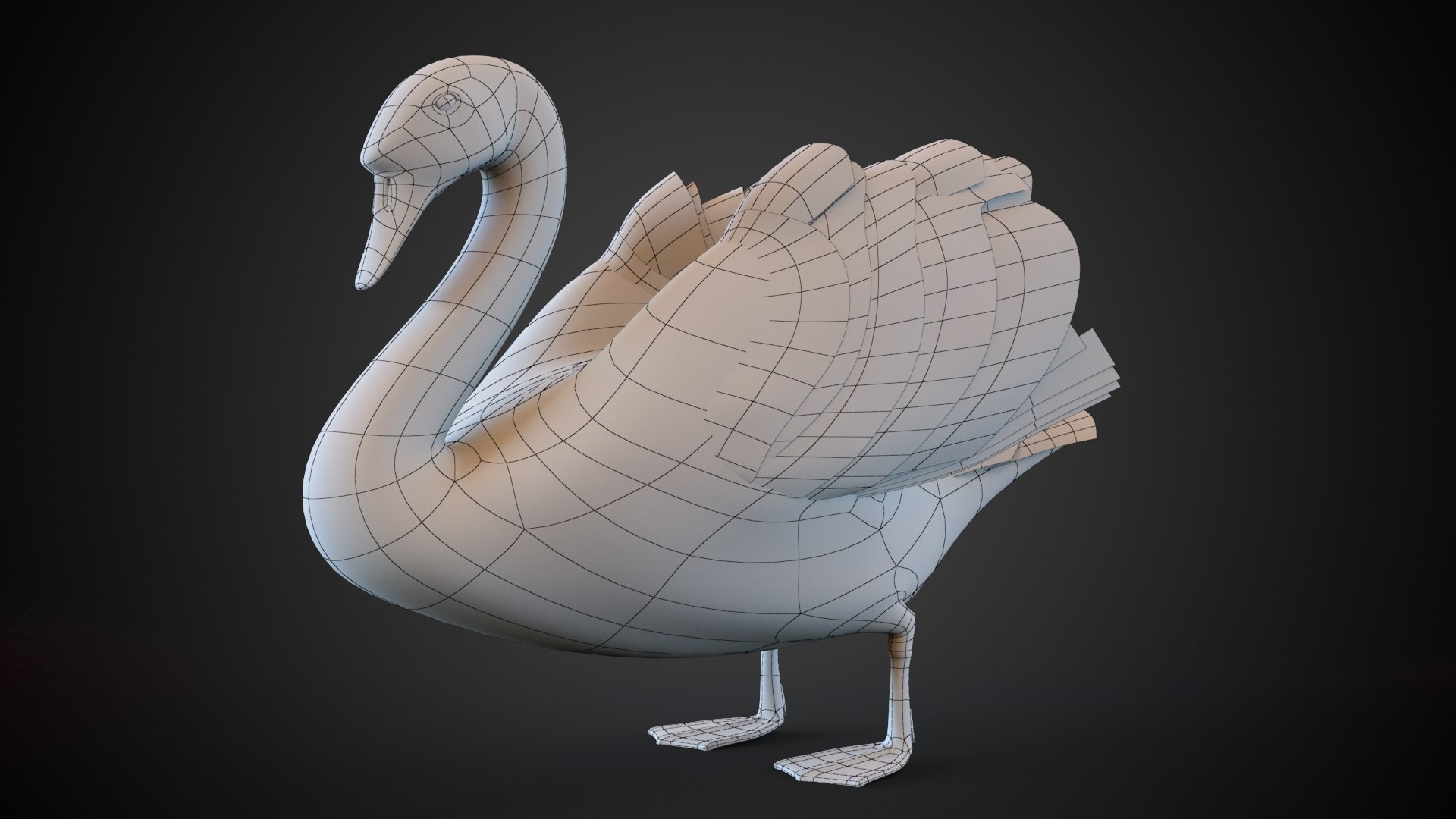 3d Model Swan