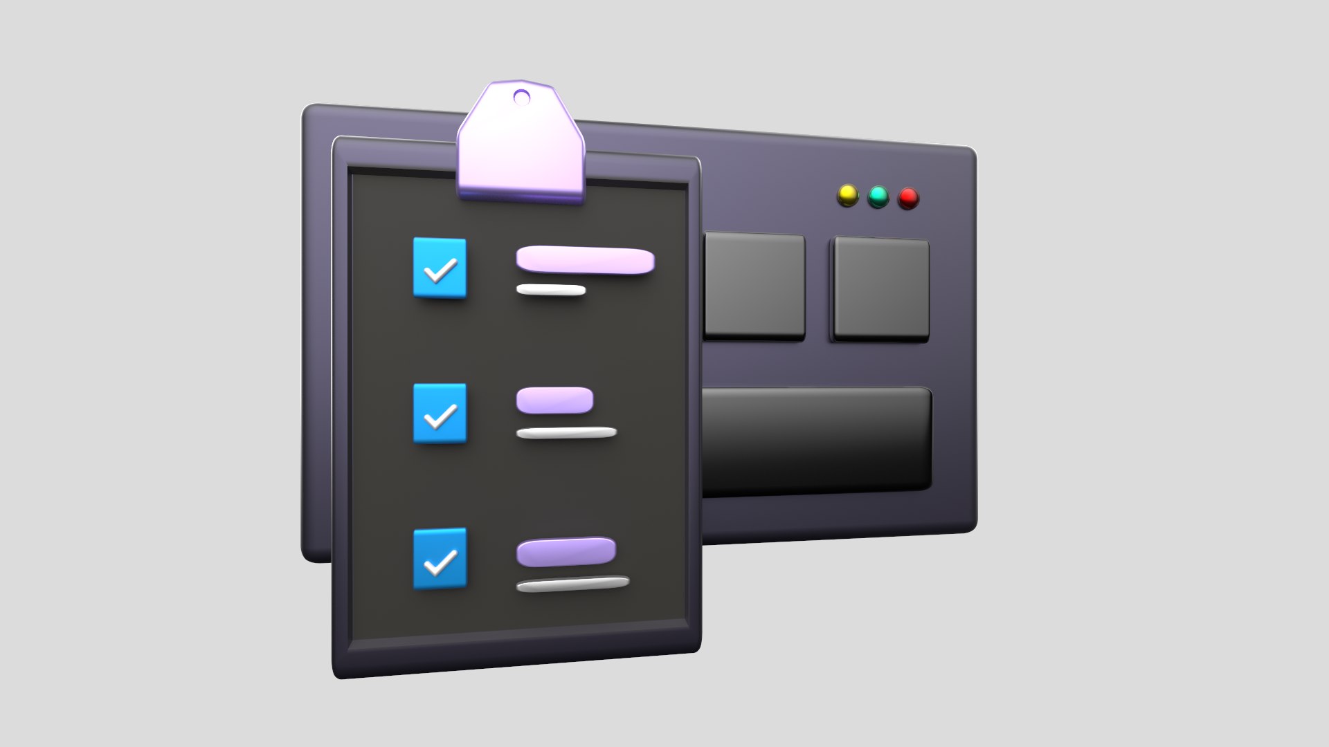 To Do List 3d Icon 3D - TurboSquid 1903482
