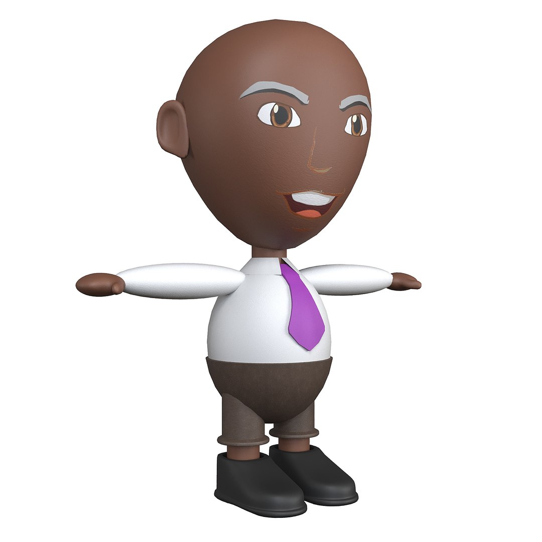 3D Office Man Game Ready Character Model - TurboSquid 2047859
