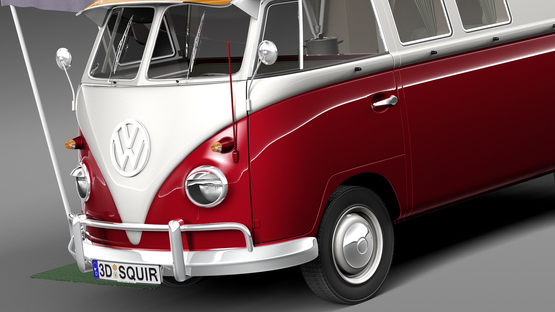 3d Model Van Volkswagen 1950