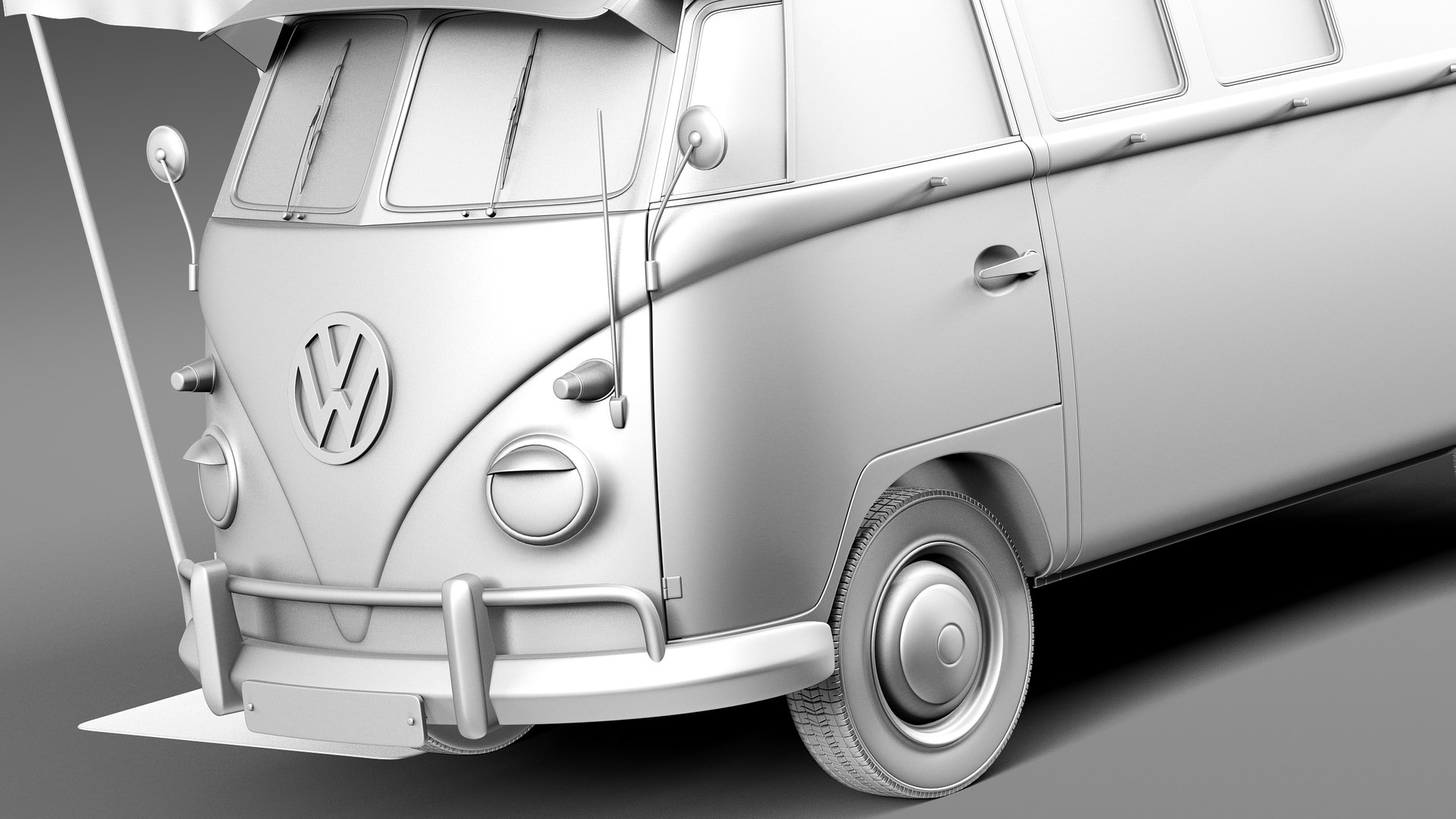 3d Model Van Volkswagen 1950